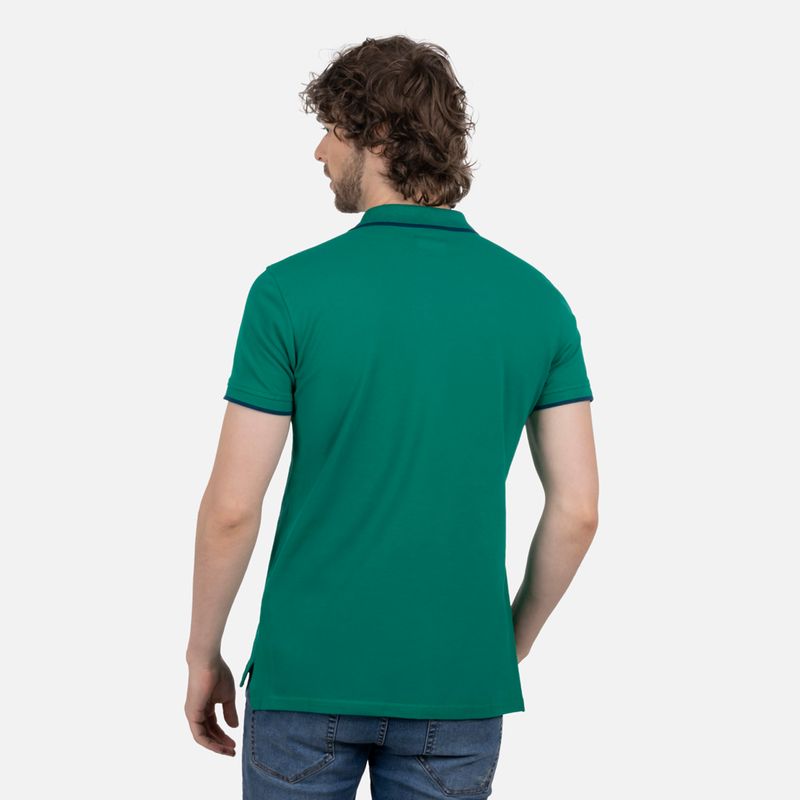 POLO TIPPING COLOR VERDE ULTRAMARINO-SAILOR BLUE PARA HOMBRE - QUEST
